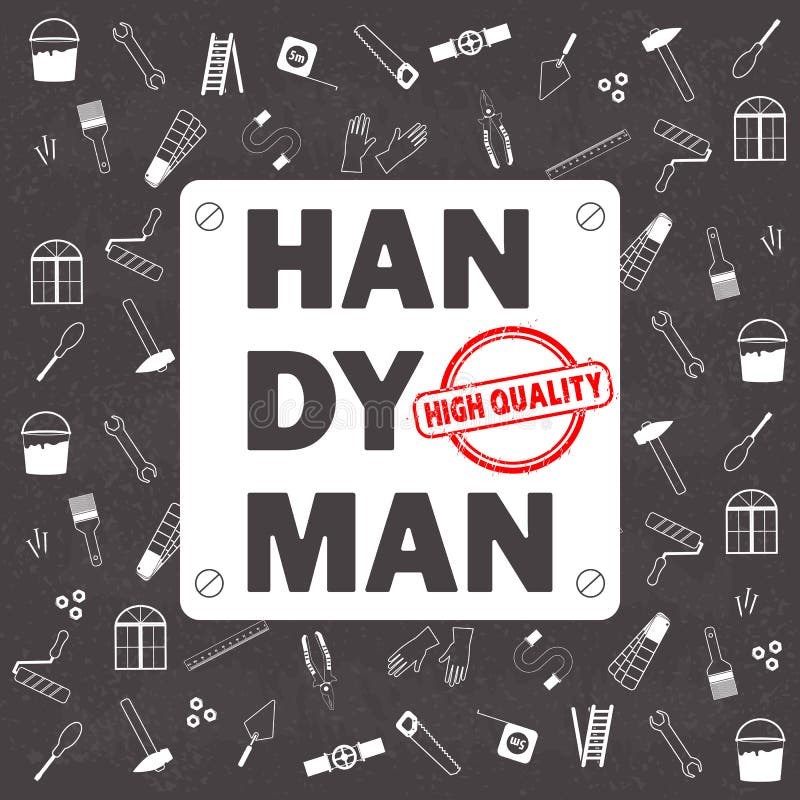 Professional Handyman Services. Vector Banner Template with Tools ...