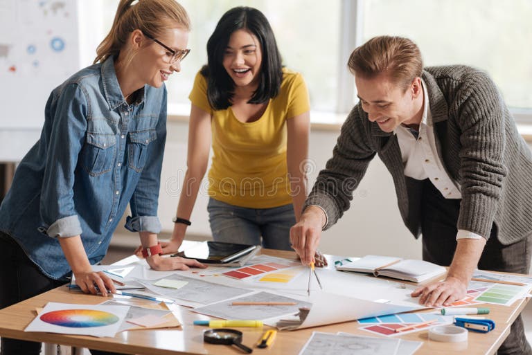 Professional Hard Working Colleagues Developing a New Design Stock ...