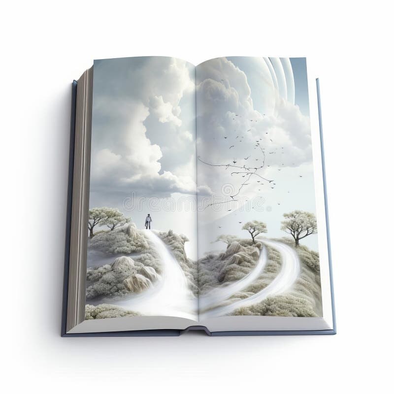 Professional High-quality Book Design on White Background Created Stock ...