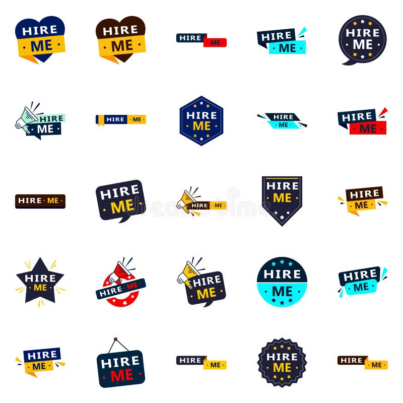 25 Professional Hire Me Banners To Get You Noticed Stock Vector ...