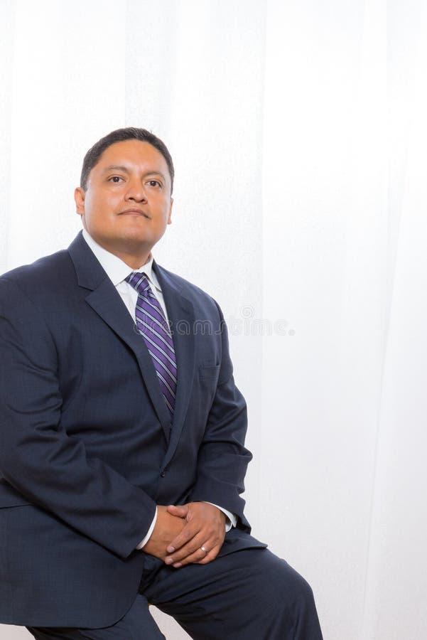Professional Hispanic Male in Suit with Confident Expression Stock ...