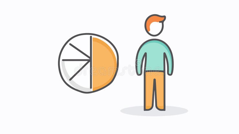 Professional Human Pie Chart Outline Vector Illustration Stock Vector ...