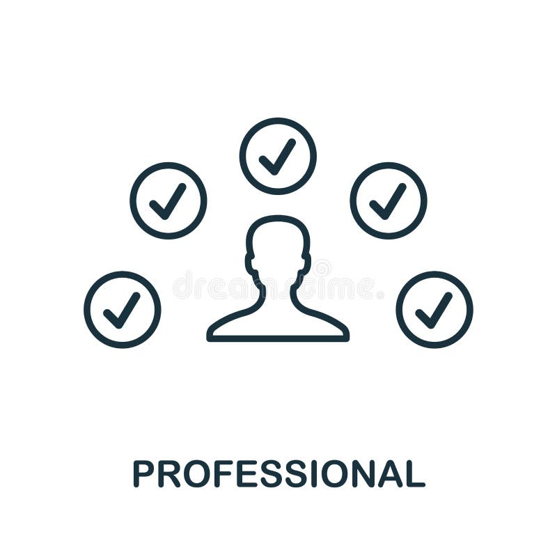 Professional Icon. Outline Style Thin Design from Influencer Icons ...