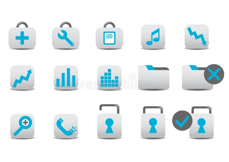 Database and Table Formatting Icons Stock Vector - Illustration of ...