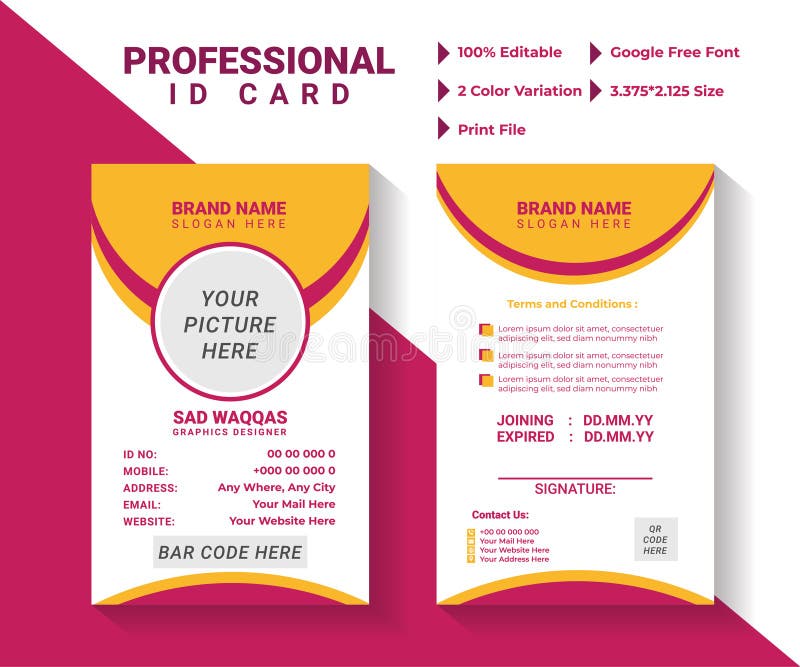 Professional Creative ID Card Design Project, Creative Unique Id Card ...
