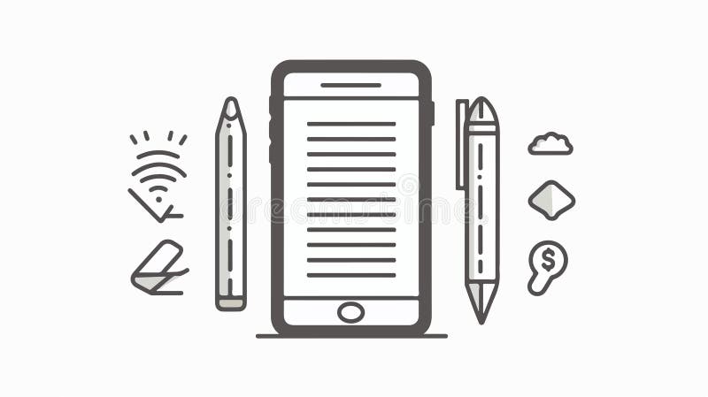 Professional Image Writing Content on Mobile for Blog Posts Stock ...