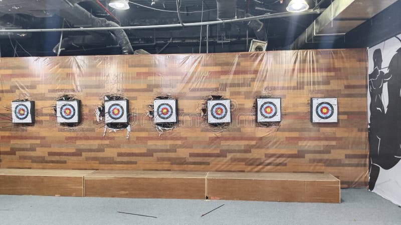Indoor Archery Target Training Stock Image - Image of focus, exercise ...