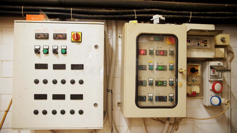 A Detailed View of Electrical Wiring Inside a Massive Metal Tube ...