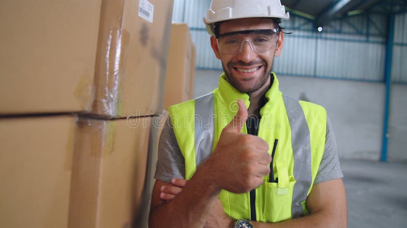 Professional Industry Worker Close Up Portrait in the Factory or ...
