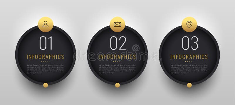 Professional Infographic Premium Banner with 3 Step Success Chart Stock ...