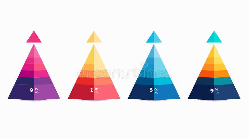 Professional Infographic Set with Pyramid Charts for Data Visualization ...