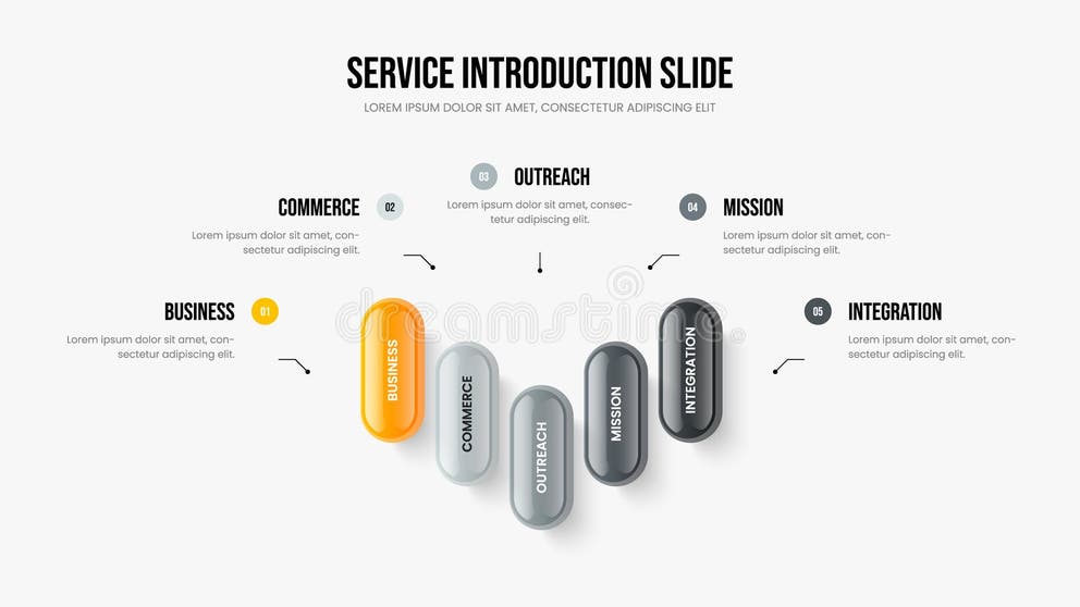 Professional Innovation 5 Element Diagram Frame Layout Stock Vector ...