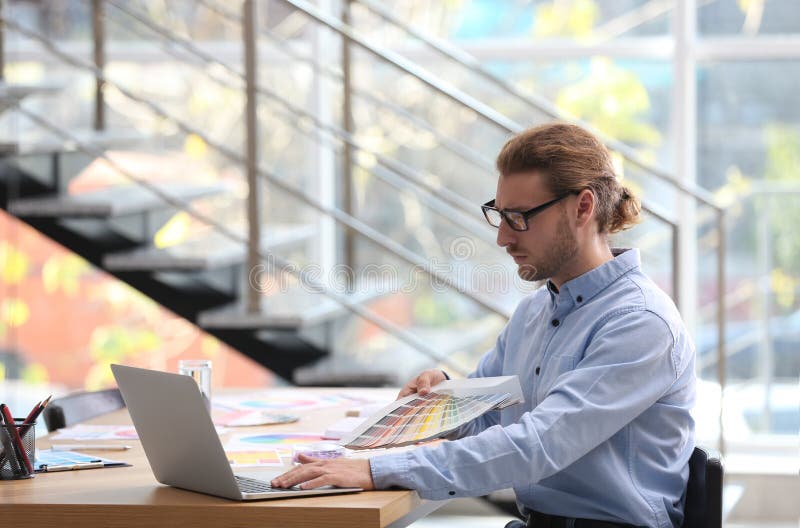 Professional Interior Designer at Workplace Stock Photo - Image of ...