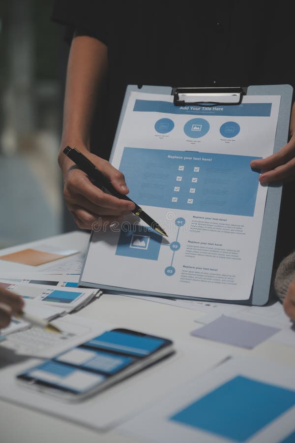 Professional Interior Designer at Workplace in Office, Closeup Stock ...