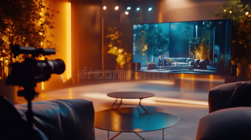 A Professional Interview is Being Recorded in a Well-designed ...