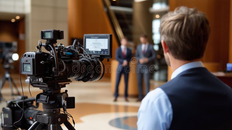 Professional Interview Taking Place in a Modern Office Setting with a ...