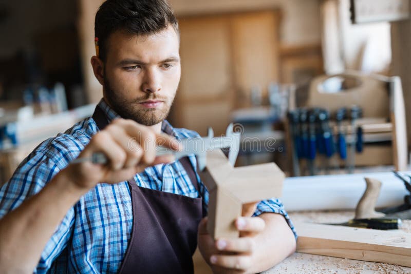 Professional joiner stock image. Image of engineer, cabinetmaker - 82075075