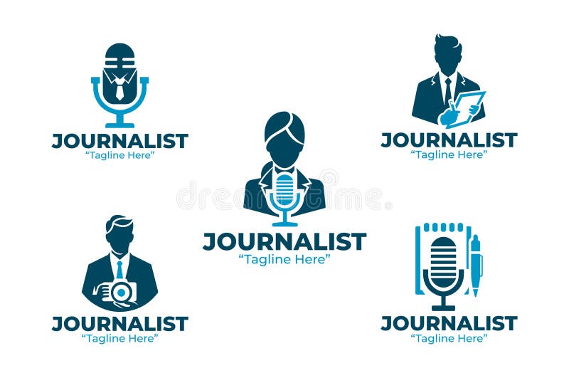 Professional 5 Journalist Logo Set for Media, Press, and Communication ...