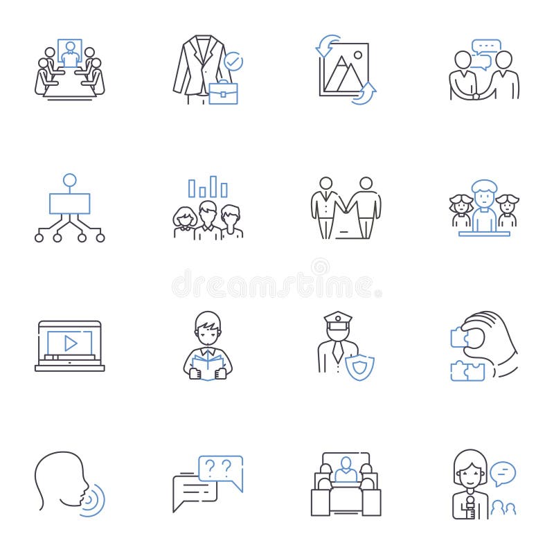 Professional Journey Line Icons Collection. Growth, Learning ...