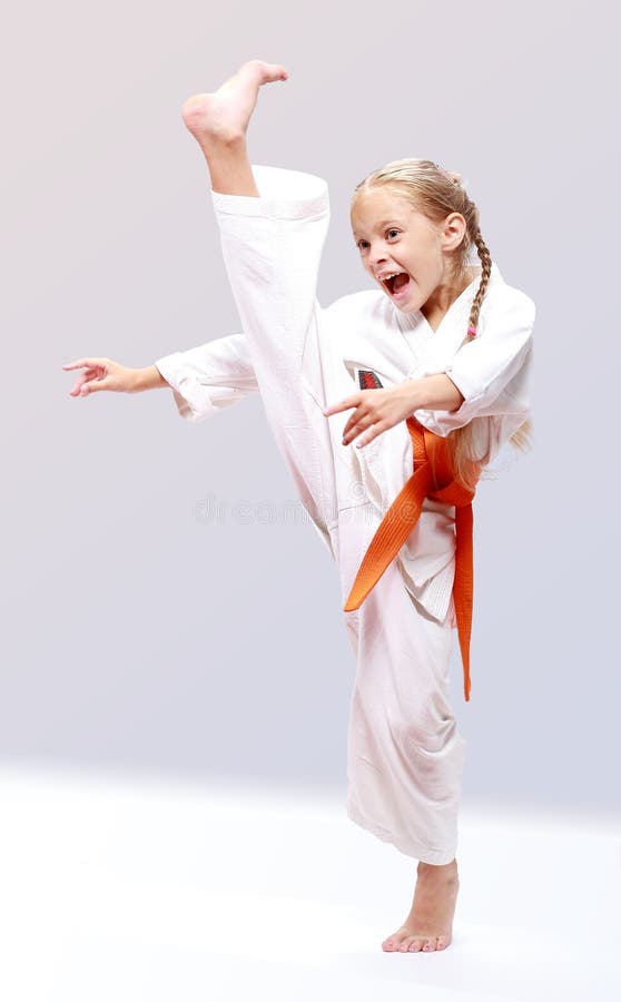 Professional karate girl stock image. Image of aggression - 31820899