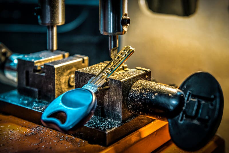 Locksmith, key duplication stock photo. Image of industry - 116264340
