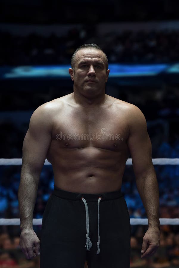 Professional Kickboxer in the Training Ring Stock Photo - Image of ...