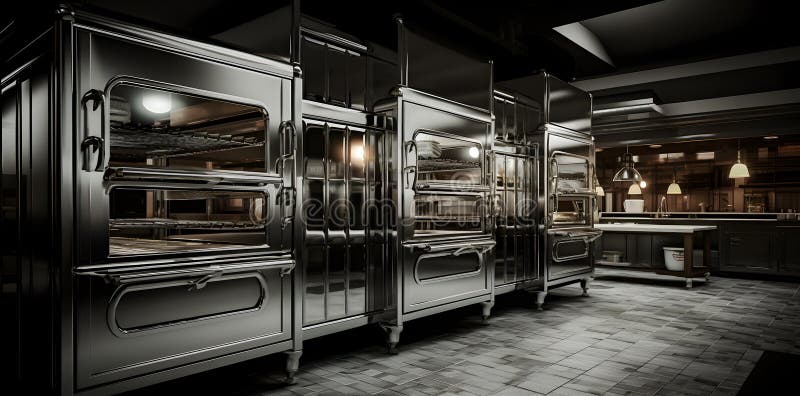 Professional Kitchen, Empty Restaurant Kitchen Stock Image - Image of ...