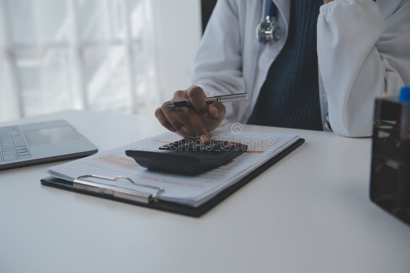 Professional Lab. Amazing Longhaired Medical Worker Wearing Uniform ...