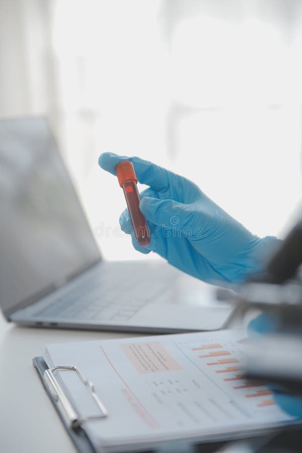 Professional Lab. Amazing Longhaired Medical Worker Wearing Uniform ...