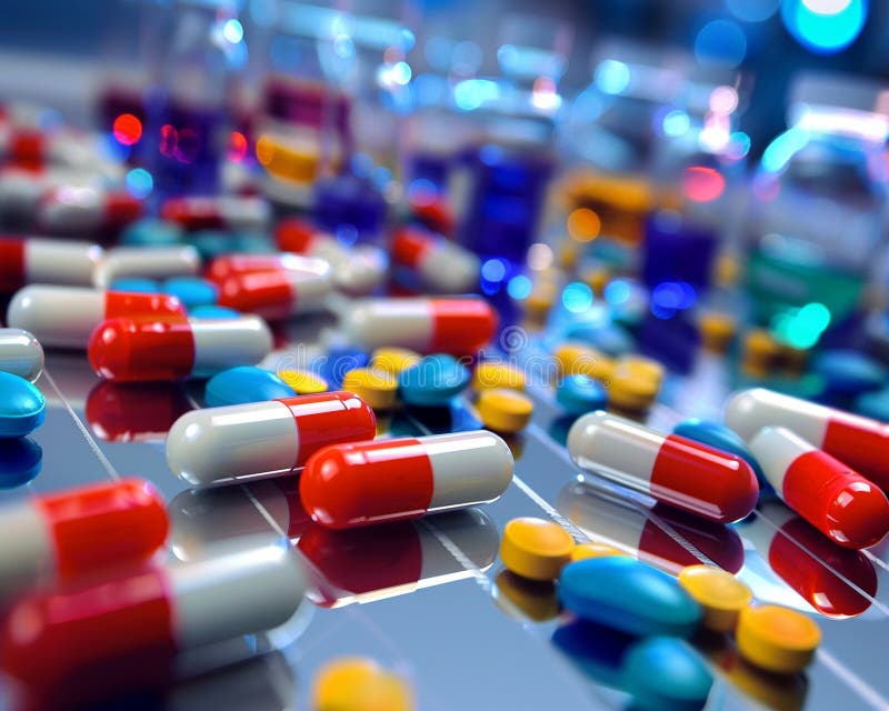 Professional Lab Conducting Pharmaceutical Advances Closeup on ...