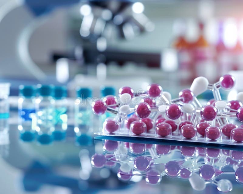 Professional Lab Conducting Pharmaceutical Advances Closeup on ...