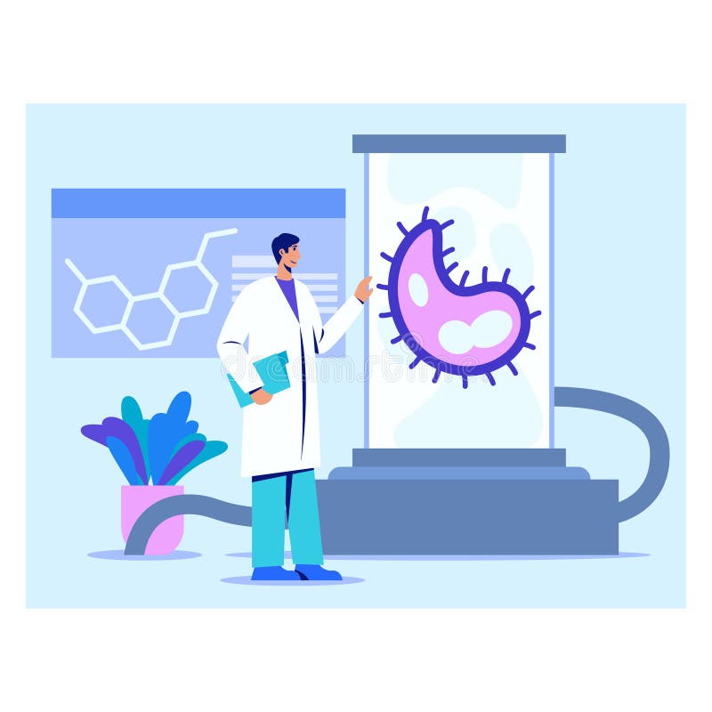 Scientist Holding Folder with Documents and Conducting Research Stock ...