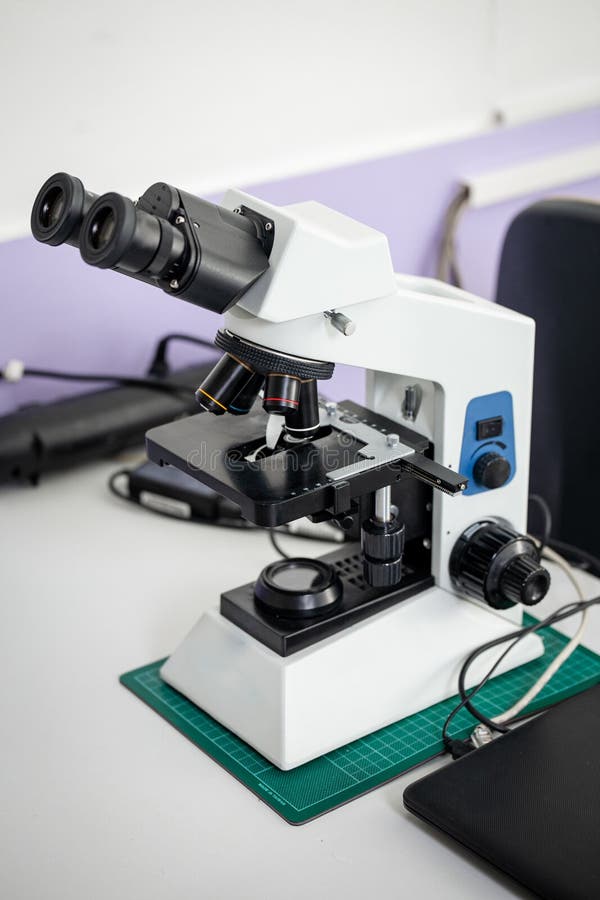 Professional Laboratory Microscope for Analysis. Magnification Device ...