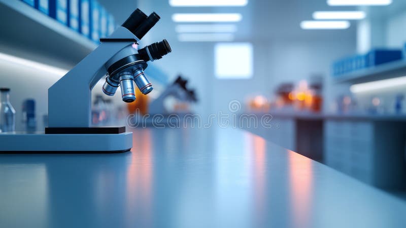Professional Laboratory Microscope Ready for Fluorescence Imaging, with ...