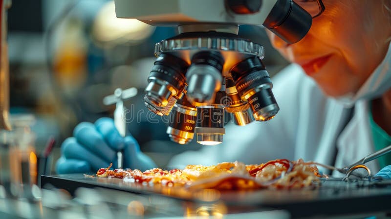 Professional Laboratory Microscope with Stereo Eyepiece in the ...