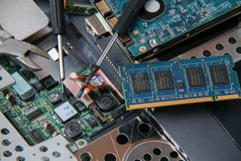 Professional laptop repair stock photo. Image of printed - 165132852