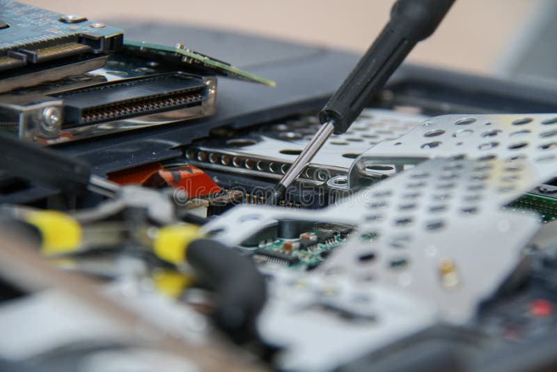 Professional laptop repair stock photo. Image of circuit - 165132896