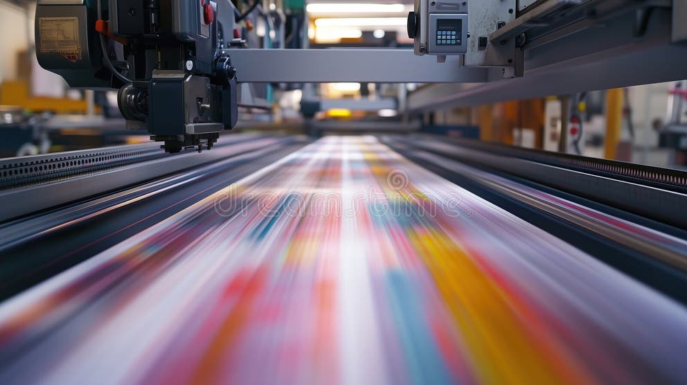 Professional Large Format Printing Machine Creating Vibrant Posters ...