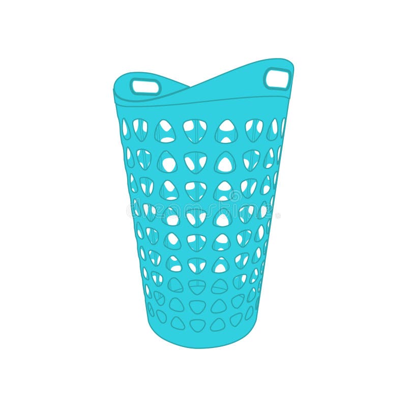 Professional Laundry Clothes Basket Vector Stock Vector - Illustration ...