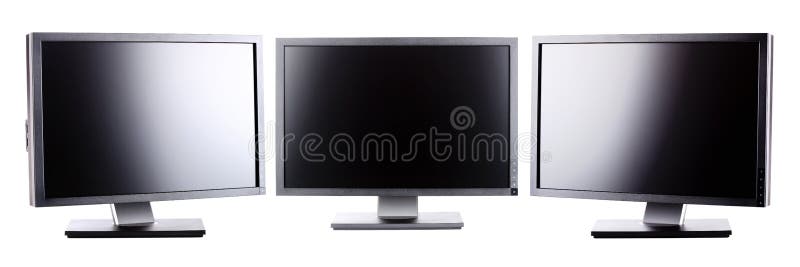 Professional Lcd Monitor, Back Side Stock Image - Image of computer ...
