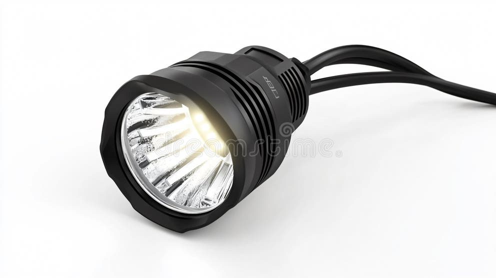 Professional LED Headlamp on White Background for Outdoor Activities ...
