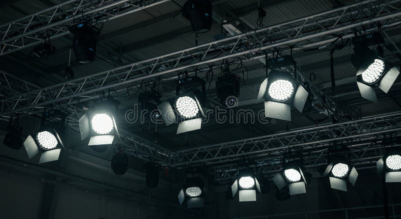 Professional LED Stage Lights on Metal Truss System Stock Image - Image ...
