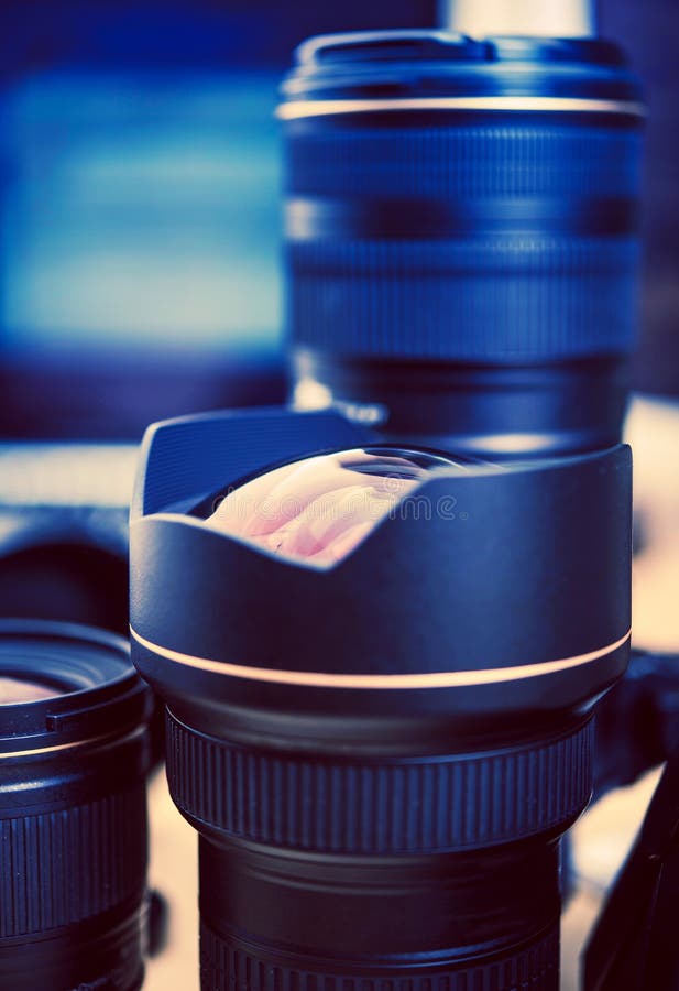 Professional Lenses Closeup Stock Photo - Image of exposure, glass ...