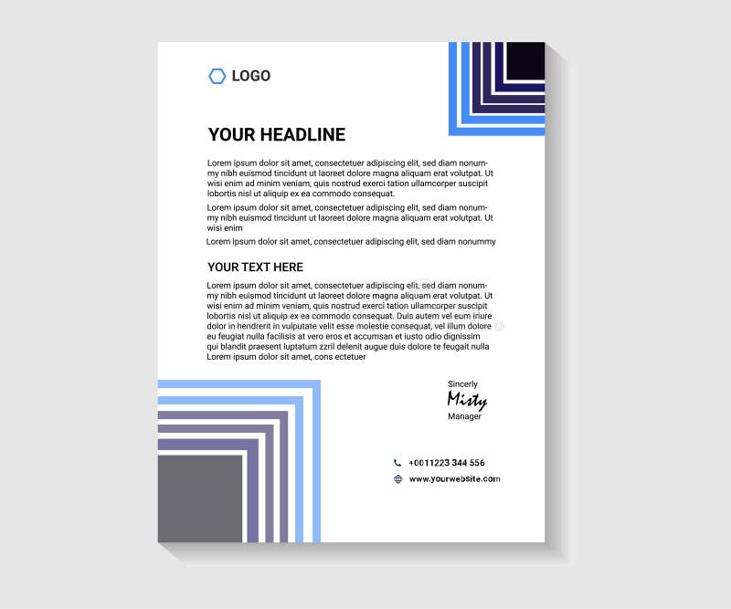 Professional Letter Head Design for Your Company. Stock Vector ...