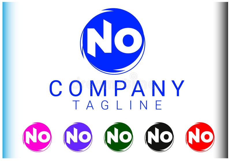 NO Letter New Logo and Icon Design Template Stock Vector - Illustration ...