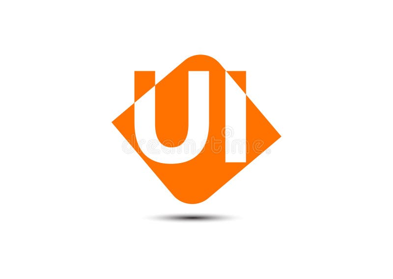 UI Letter Logo and Icon Design Template Stock Vector - Illustration of ...