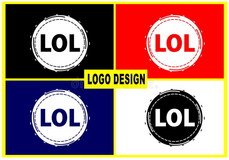 LOL Letter Logo and Icon Design Template Stock Vector - Illustration of ...
