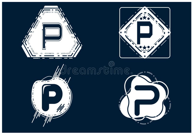 Professional P Letter New Logo and Icon Design Template Stock Vector ...