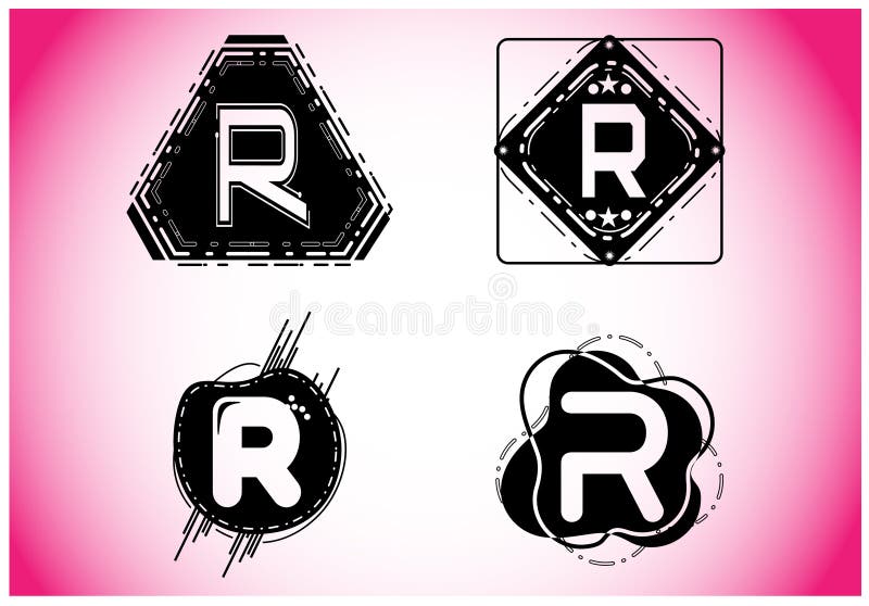 Professional R Letter New Logo and Icon Design Template Stock Vector ...