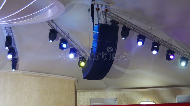Professional Lighting Equipment for the Concert, the Light on the Stage ...